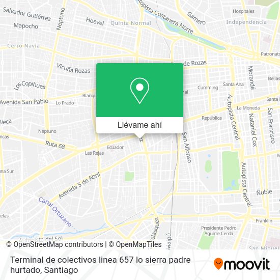 ¿Cómo llegar a Terminal de colectivos linea 657 lo sierra padre hurtado ...