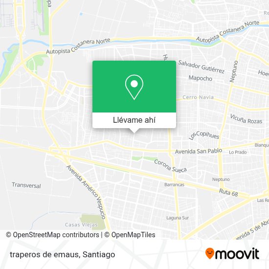 ¿Cómo llegar a traperos de emaus en Pudahuel en Micro o metro?