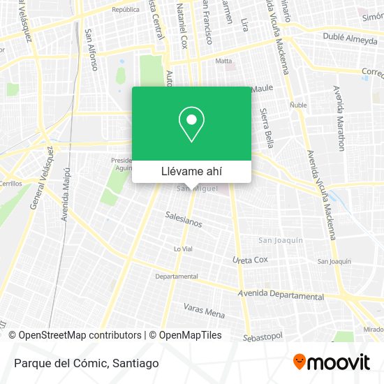 ¿Cómo llegar a Parque del Cómic en San Miguel en Micro o metro?
