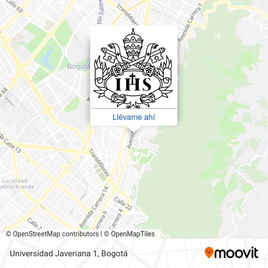 ¿Cómo llegar a Universidad Javeriana 1 en Bogotá en SITP o Transmilenio?