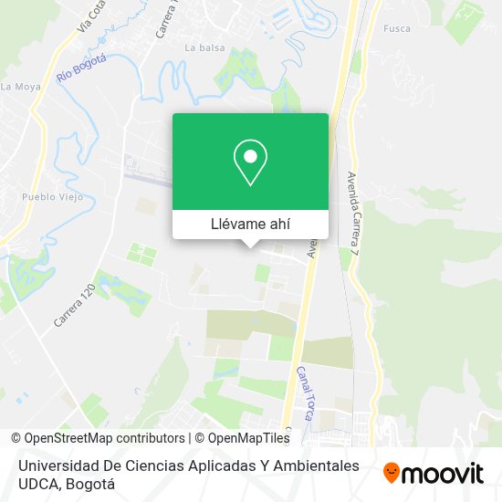 ¿Cómo llegar a Universidad De Ciencias Aplicadas Y Ambientales UDCA en ...