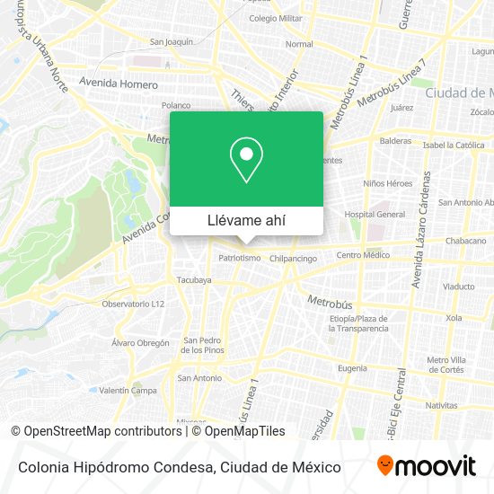 ¿Cómo llegar a Colonia Hipódromo Condesa en Miguel Hidalgo en autobús o ...