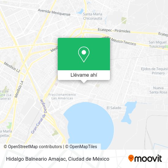 ¿Cómo llegar a Hidalgo Balneario Amajac en Ecatepec De Morelos en autobús?