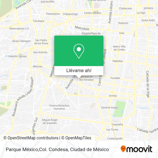 ¿Cómo llegar a Parque México,Col. Condesa en Miguel Hidalgo en autobús ...