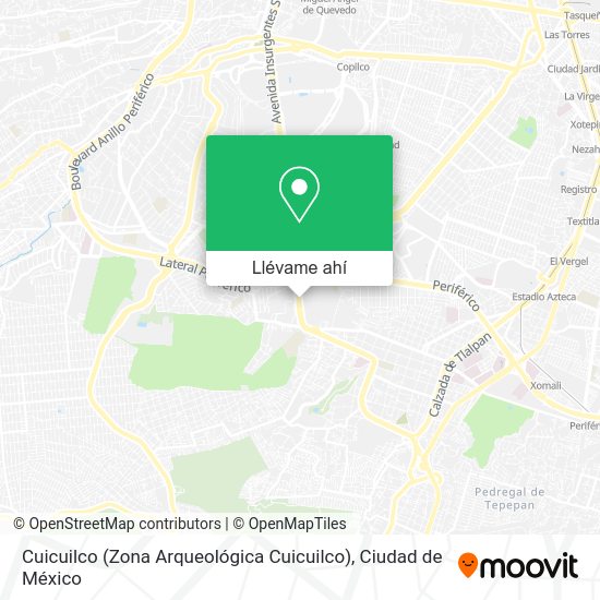 ¿Cómo llegar a Cuicuilco (Zona Arqueológica Cuicuilco) en Alvaro ...