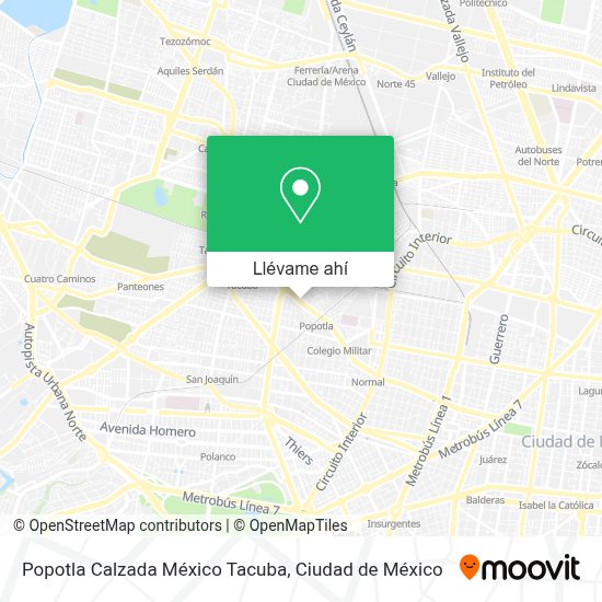 ¿Cómo llegar a Popotla Calzada México Tacuba en Tultitlán en autobús?