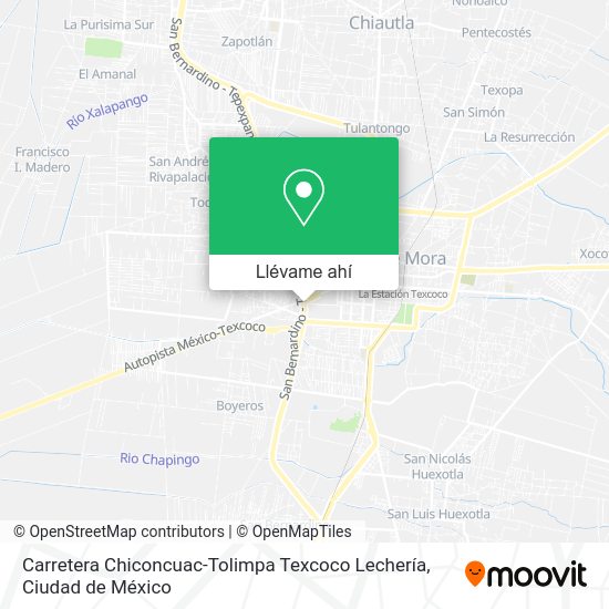¿Cómo llegar a Carretera Chiconcuac-Tolimpa Texcoco Lechería en Autobús?