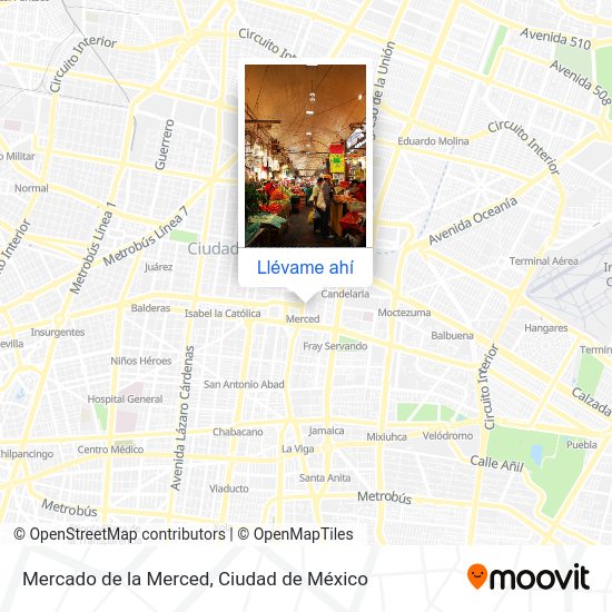 ¿Cómo llegar a Mercado de la Merced en Azcapotzalco en autobús o metro?