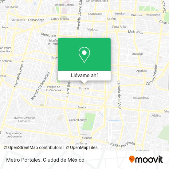 ¿Cómo llegar a Metro Portales en Miguel Hidalgo en autobús o metro?