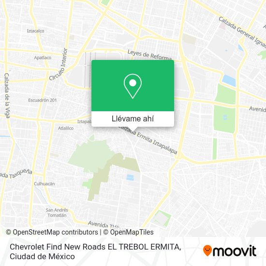 ¿Cómo llegar a Chevrolet Find New Roads EL TREBOL ERMITA en Iztacalco ...