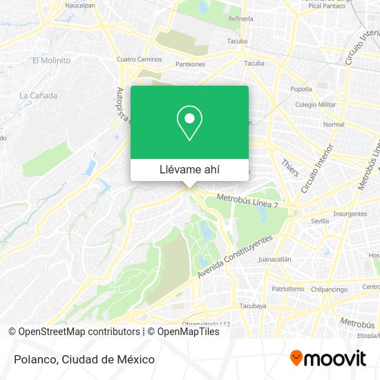¿Cómo llegar a Polanco en Naucalpan De Juárez en autobús o metro?