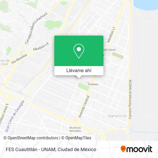 ¿Cómo llegar a FES Cuautitlán - UNAM en Ecatepec De Morelos en autobús ...