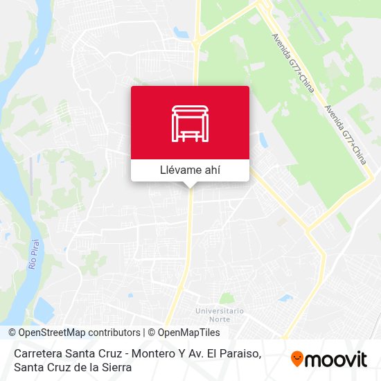 Carretera Santa Cruz - Montero Y Av. El Paraiso parada - Rutas ...