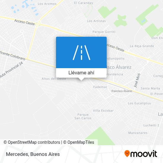 ¿Cómo llegar a Mercedes, Moreno en Colectivo o tren?