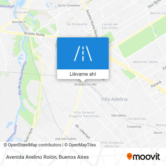¿Cómo llegar a Avenida Avelino Rolón, San Isidro en Colectivo o tren?