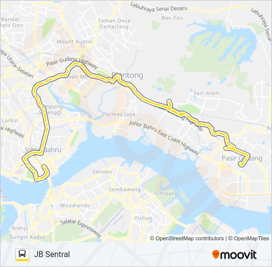T20 Route: Schedules, Stops & Maps - JB Sentral (Updated)