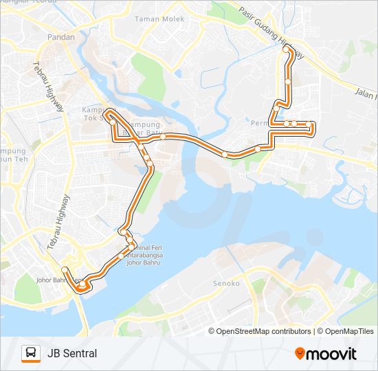 T21 Route: Schedules, Stops & Maps - JB Sentral (Updated)