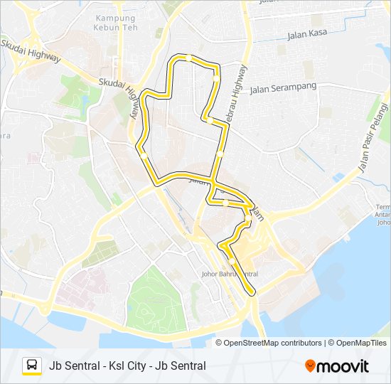 f100 Route: Schedules, Stops & Maps - Jb Sentral - Ksl City - Jb ...