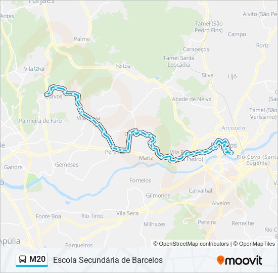 m20 Percursos: Horários, paragens e mapas - Escola Secundária de ...