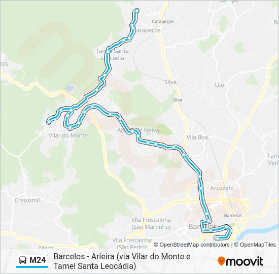 M24 Percursos: Horários, paragens e mapas - Barcelos (Escola Secundária ...
