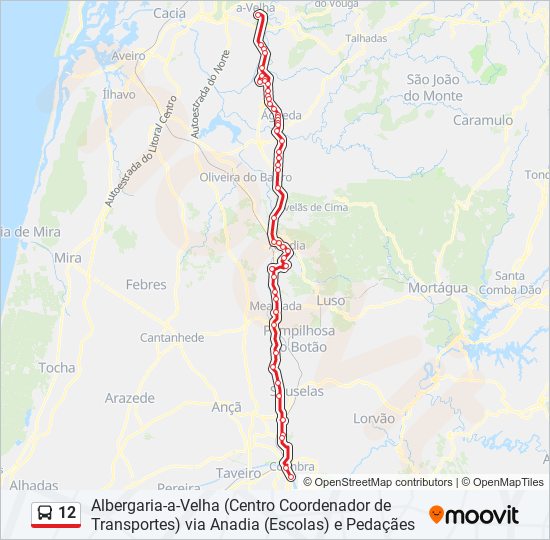 12 Percursos: Horários, paragens e mapas - Albergaria-a-Velha (Centro ...