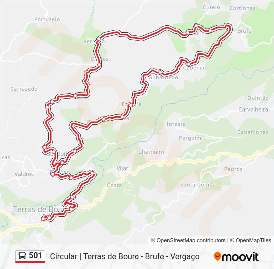 501 Route: Schedules, Stops & Maps - Circular Terras de Bouro (Escola ...