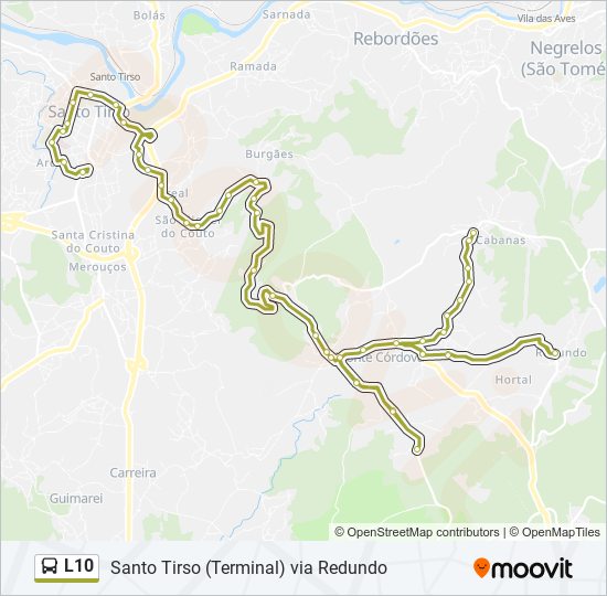 l10 Percursos: Horários, paragens e mapas - Santo Tirso (Terminal) Via ...