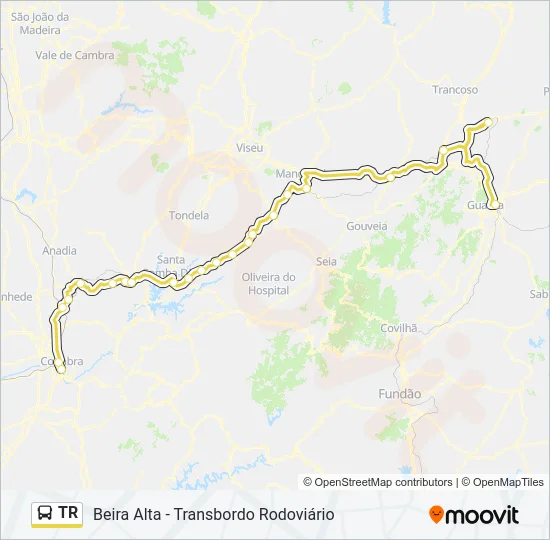 TR Route: Schedules, Stops & Maps - TR-45409 Coimbra → Guarda (Updated)