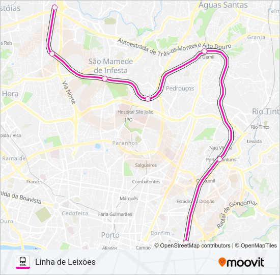 l leixões Percursos: Horários, paragens e mapas - U-15956 Leça do Balio ...