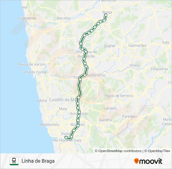 LINHA DE BRAGA Percursos: Horários, paragens e mapas - Braga (Atualizado)