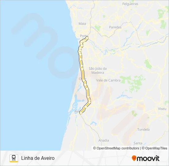 LINHA DE AVEIRO Percursos: Horários, paragens e mapas - Porto Campanha ...