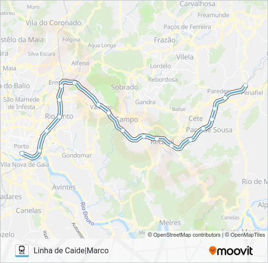 LINHA DO MARCO Percursos: Horários, paragens e mapas - Penafiel ...