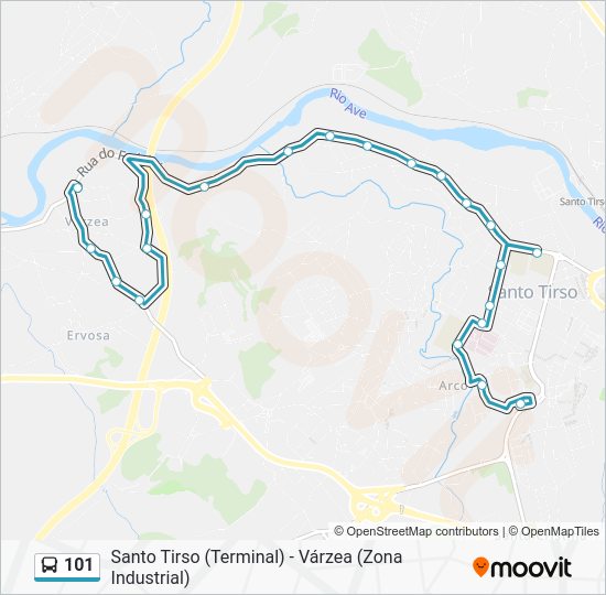 101 Route: Schedules, Stops & Maps - Santo Tirso (Terminal) (Updated)