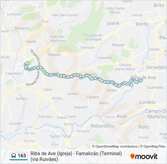 163 Route: Schedules, Stops & Maps - Famalicão (Terminal) (Updated)