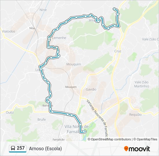 257 Route: Schedules, Stops & Maps - Arnoso (Escola) (Updated)