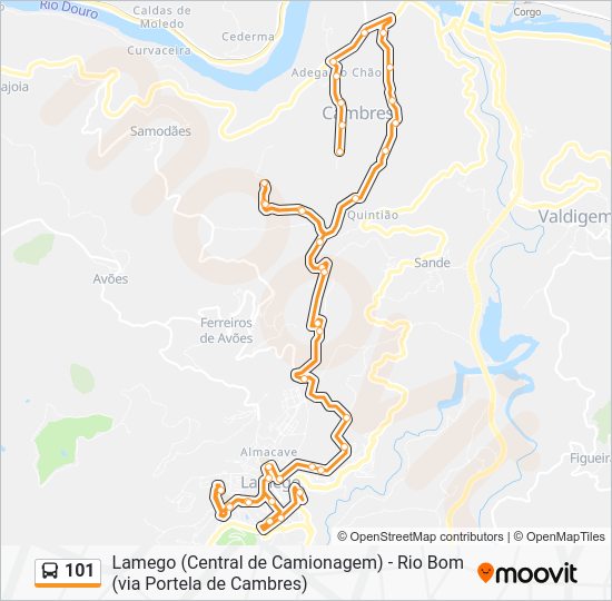 101 Route: Schedules, Stops & Maps - Lamego (Central de Camionagem ...