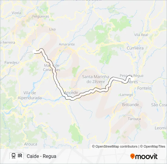 IR Percursos: Horários, paragens e mapas - Regua (Atualizado)