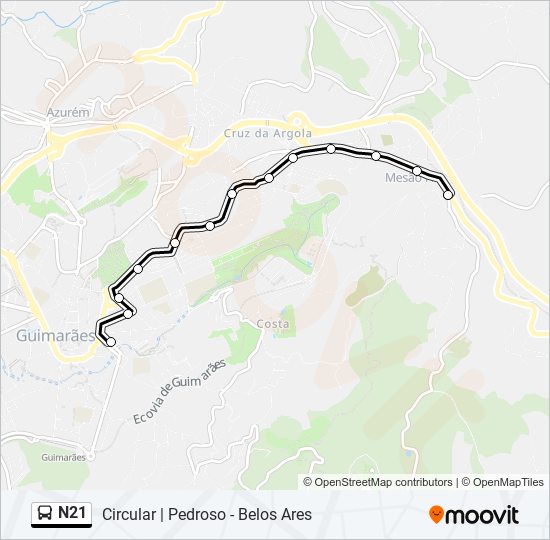 n21 Route: Schedules, Stops & Maps - Belos Ares (Updated)