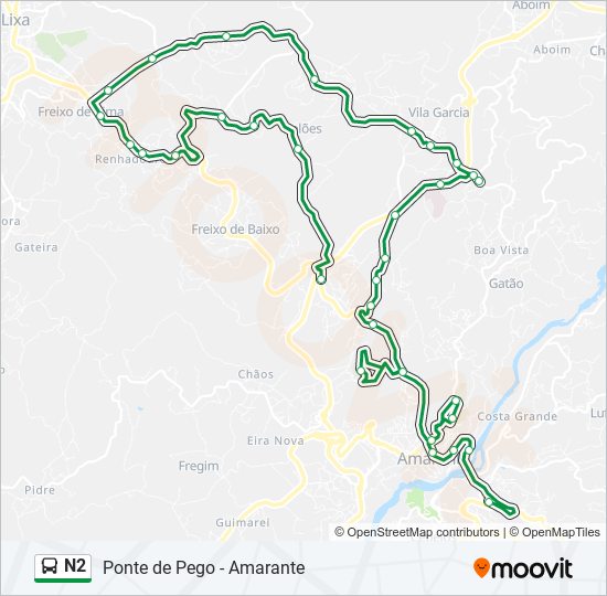 n2 Percursos: Horários, paragens e mapas - Ponte de Pego (Atualizado)
