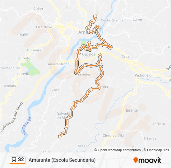 S2 Route: Schedules, Stops & Maps - Amarante (Escola Secundária) (Updated)