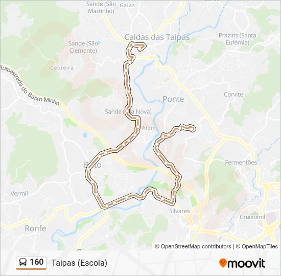 160 Route: Schedules, Stops & Maps - Taipas (Escola) (Updated)