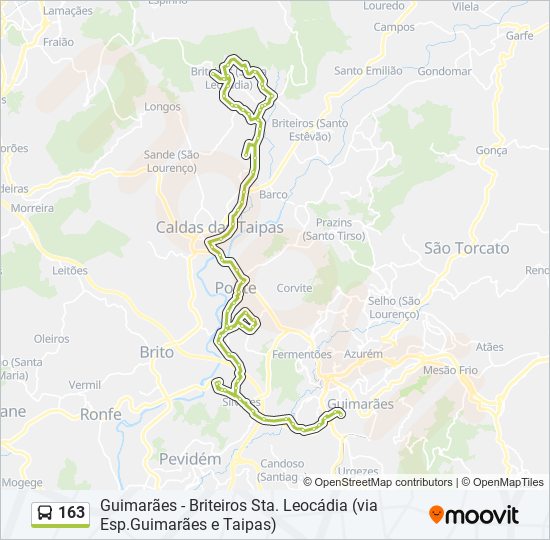 163 Route: Schedules, Stops & Maps - Briteiros S.Salvador (Updated)
