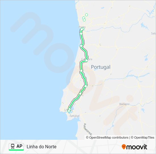 AP Percursos: Horários, paragens e mapas - Lisboa Santa Apolonia ...