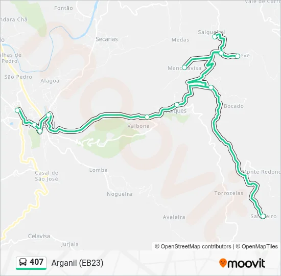 407 Route: Schedules, Stops & Maps - Arganil (EB23) (Updated)