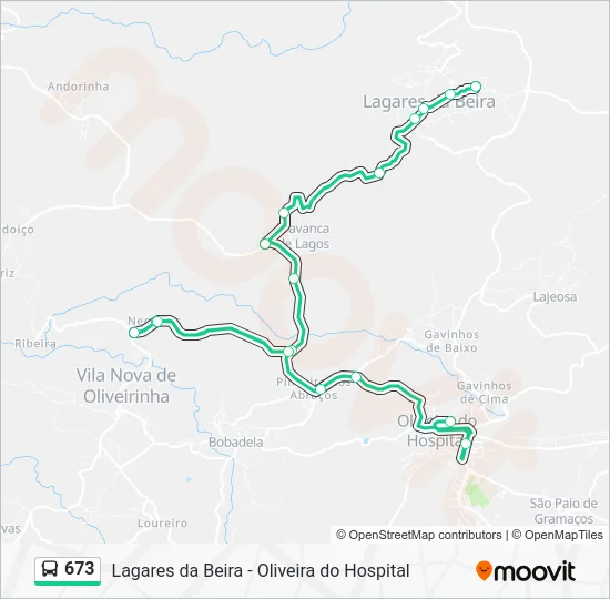 673 Route: Schedules, Stops & Maps - Oliveira do Hospital (Terminal ...