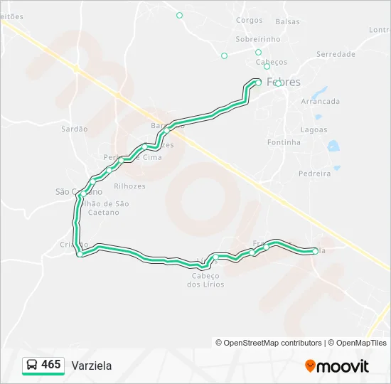465 Route: Schedules, Stops & Maps - Varziela (Updated)