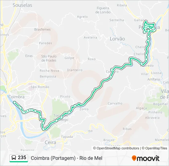 235 Route: Schedules, Stops & Maps - Coimbra (Portagem) (Updated)