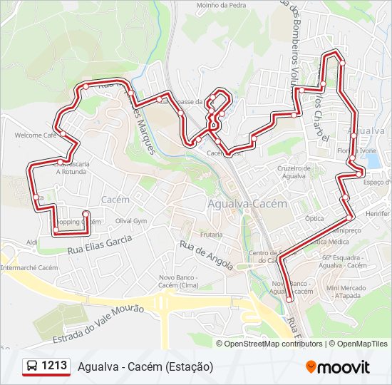 1213 Percursos: Horários, paragens e mapas - Agualva - Cacém (Estação ...