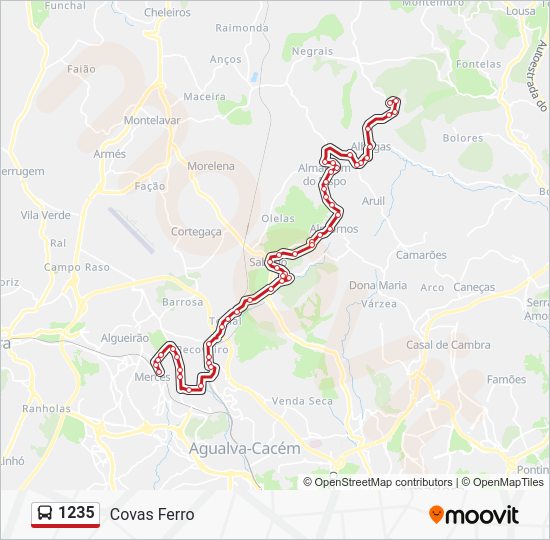 1235 Percursos: Horários, paragens e mapas - Covas Ferro (Atualizado)
