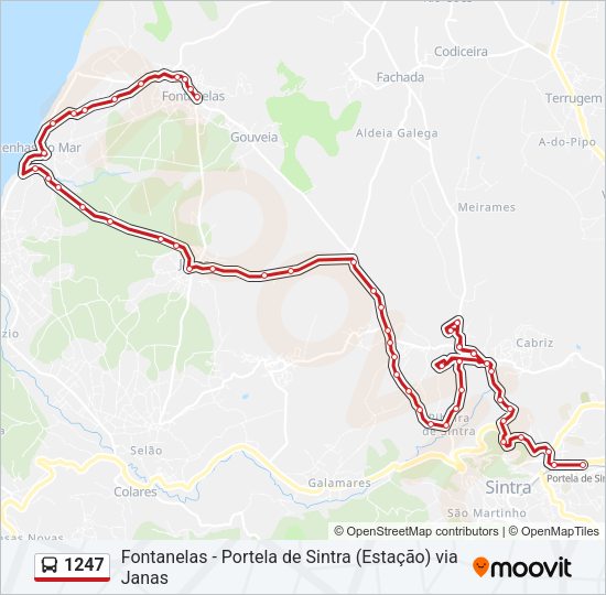1247 Percursos: Horários, paragens e mapas - Portela de Sintra (Estação ...